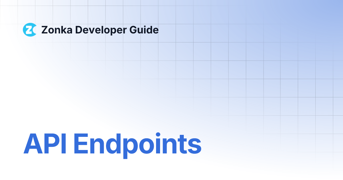 API Endpoints | Zonka Developer Guide