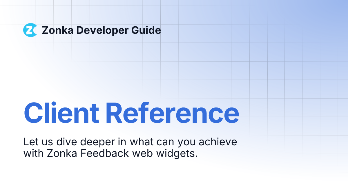Client Reference | Zonka Developer Guide